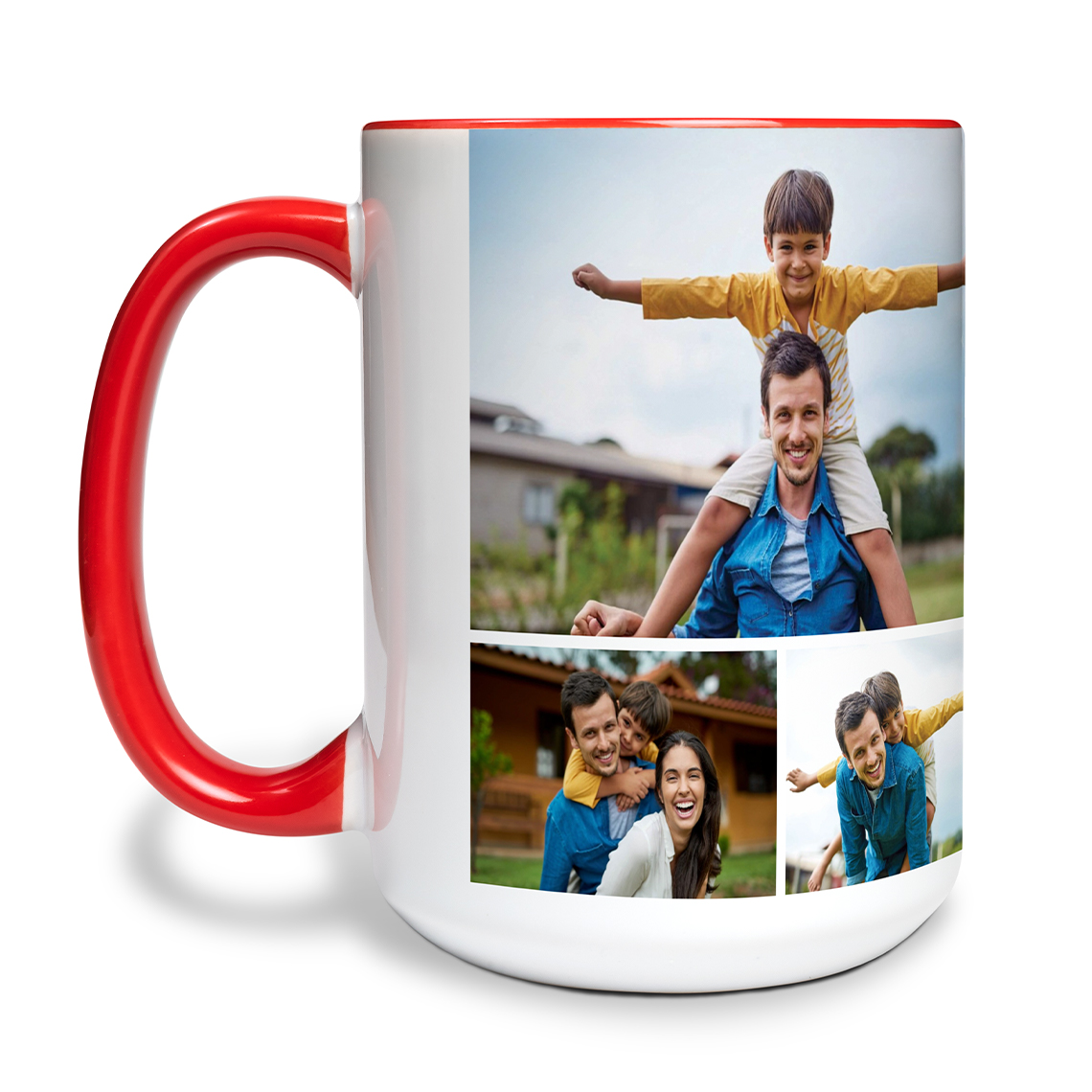 Collage Color Accent Coffee Mug, Red, 15 oz. | Collage Ceramic Mugs ...